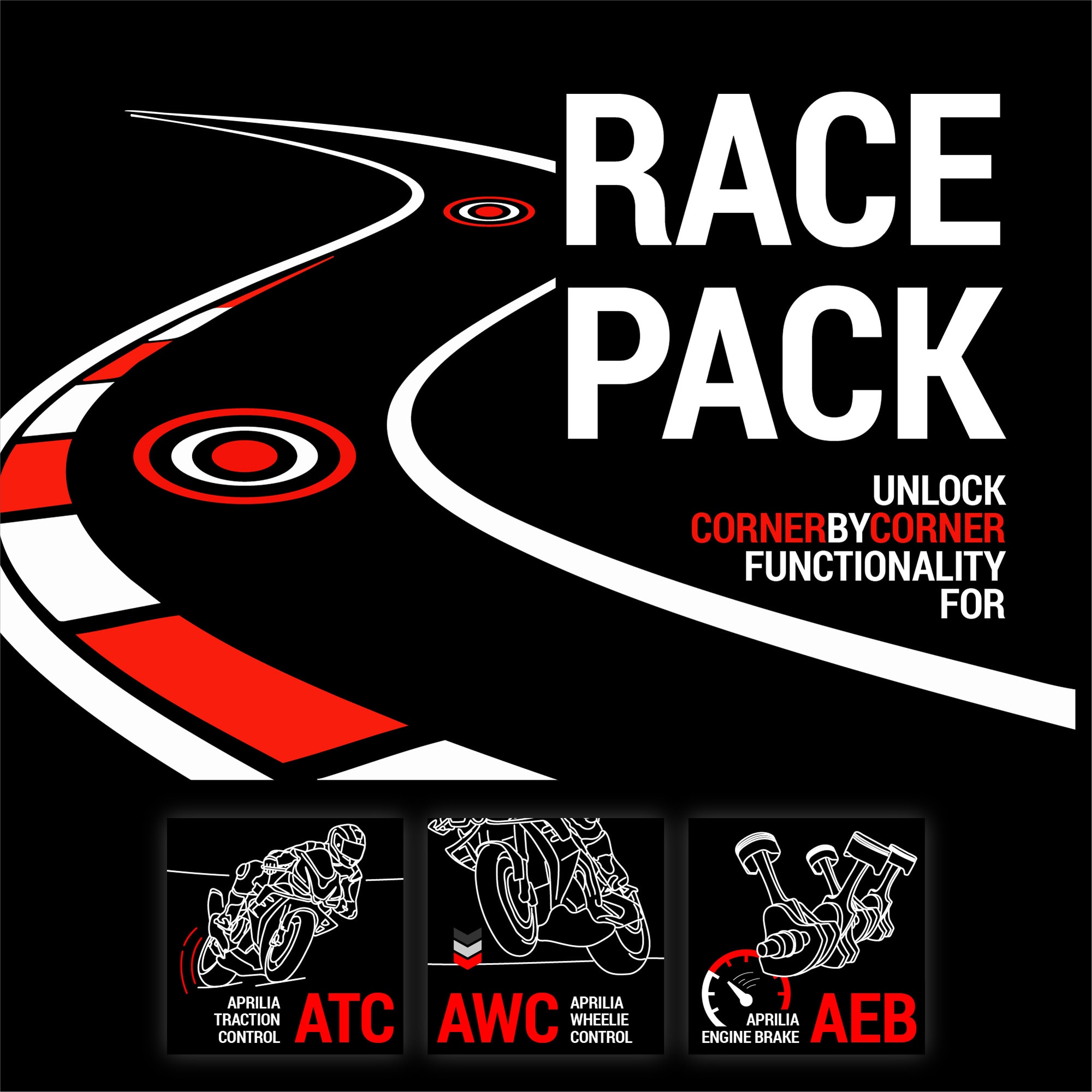 RACE PACK - To Be Purchased on Aprilia MIA APP for motorcycles racepack ...